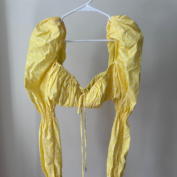 House of CB | Tops | House Of Cb Puff Sleeve Bra Top | Poshmark